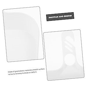 COOLHIYA 1 Set Mini Table Broom Whisk Broom Small Detail Brush Keyboard Dust Brush Broom and Dustpan Cleaning Broom Dustpan Keyboard Dust Remover Multi-Function Whisk Broom Plastic White