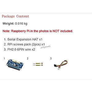 Serial Expansion HAT I2C Interface 2-ch Extra UART Plus 8 programmable GPIOs for Raspberry Pi Zero W WH 2B/3B/3B+/4B @XYGStudy