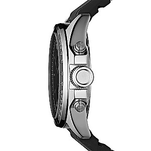 Fossil Men's Decker Quartz Silicone Chronograph Watch, Color: Silver/Black (Model: CH2573IE)