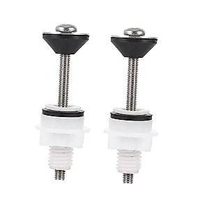 Angoily 6 Pcs Water Tank Fixing Screw Toilet Cover Seat Metal Washers Stainless Steel Washers Toilet Seats Hinges Washers Heavy Duty Toilet Bolts Toilet Seats Screws Stainless Steel Hinge