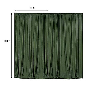 BalsaCircle 10 ft x 10 ft Willow Green Polyester Photography Backdrop Drapes Curtains Panels - Wedding Decorations Home Party Reception Supplies