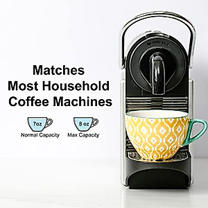 KitchenTour Espresso Cups and Saucers set, 6-pack,7oz - Cappuccino Cups with handle set of 6 - Teacup for Tea Party Bohemia style