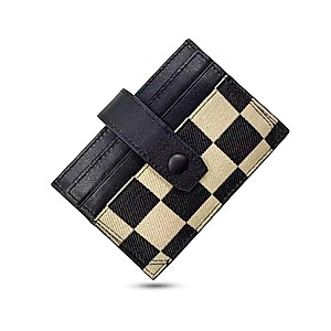 VLYRN Women's Slim Bifold *Mini* Wallet/Cardholder (Black) (8 slots total - *1 card/slot)
