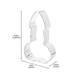 4-Piece Set of Creative Cookie Cutters，Cookie Baking Molds DIY Funny Stainless Steel Biscuits Molds Kitchen Supplies