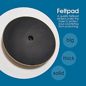 Siwil Gold Paper Towel Holder Stand, One-Handed Ripping Paper Towel Roll Holder Countertop, Stainless Steel Base Rust-Proof, NOT Tip Over