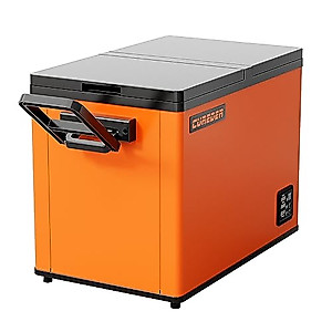 cureder 12 Volt Refrigerator Dual Zone - 55 Liter(58qt) Car and RV Portable Refrigerator with 12V DC and 110-240V AC Options - Ideal Portable Fridge with Compressor for Camping and Road Trips