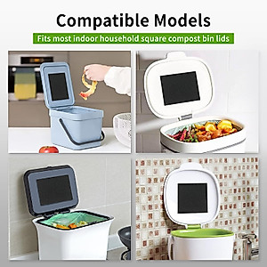 Compost Bin Filter, 10Pcs Charcoal Filters for Compost Bucket 5Inch Compost Charcoal Filters Replacement Natural Home Compost Bin Filters