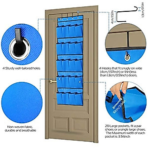 Over the Door Shoes Rack 10-Pair Shoes Organizer 5-Layer Hanging Storage Shelf for Closet Cabinet Slippers Toys