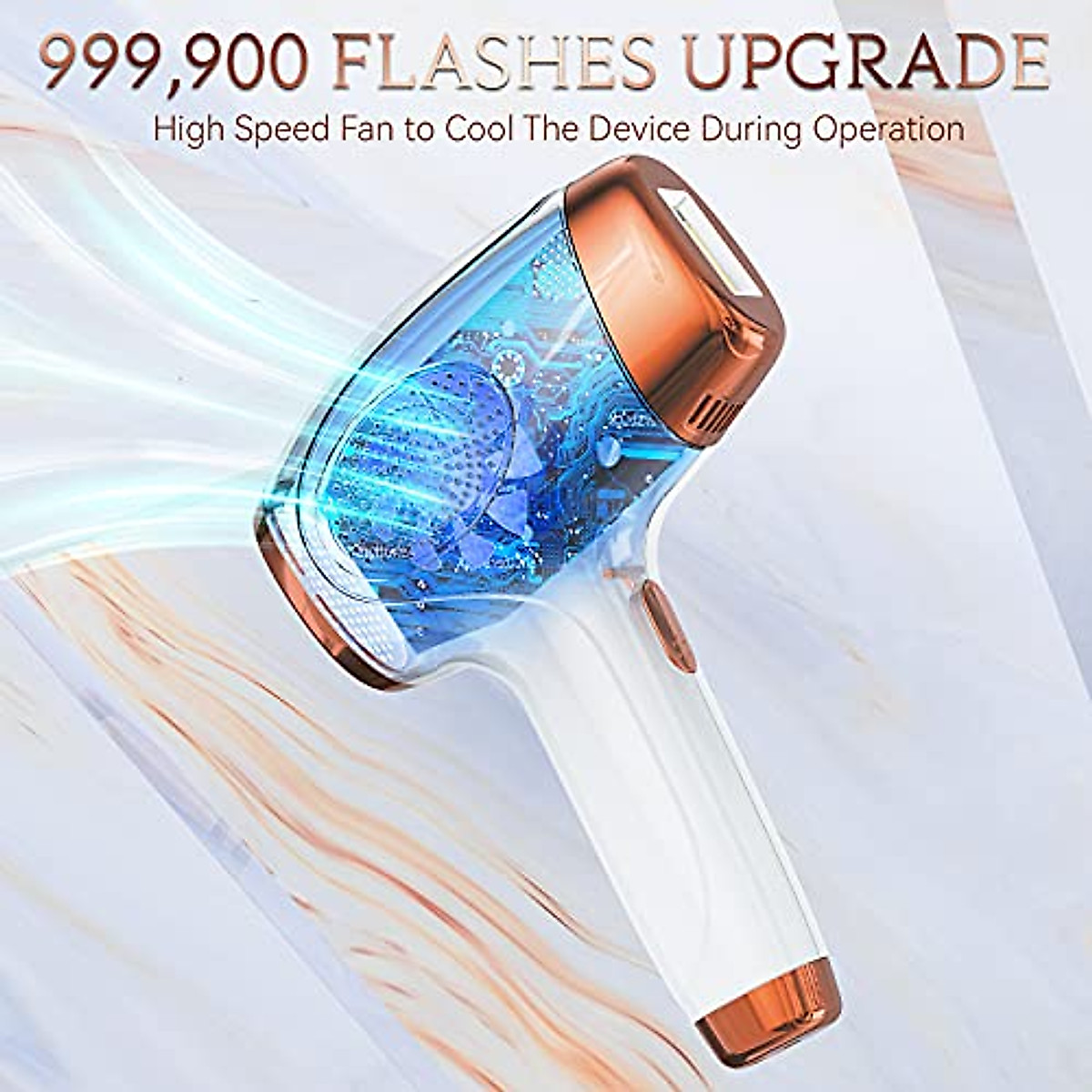 Aopvui At-Home IPL Hair Removal for Women and Men, Permanent Laser Hair Removal 999900 Flashes for Facial Legs Arms Whole Body Treatment