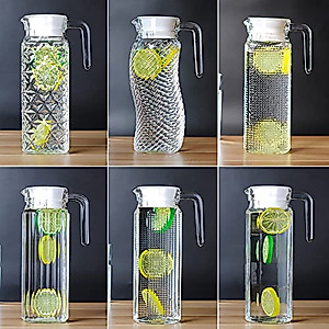 Water Pitcher Lids Glass Carafe Lids Covers Food Grade Plastic Dust Proof Splash Resistant Bottle Stoppers for Water Jug Glass Bistro Pitcher ,White /2 Pieces