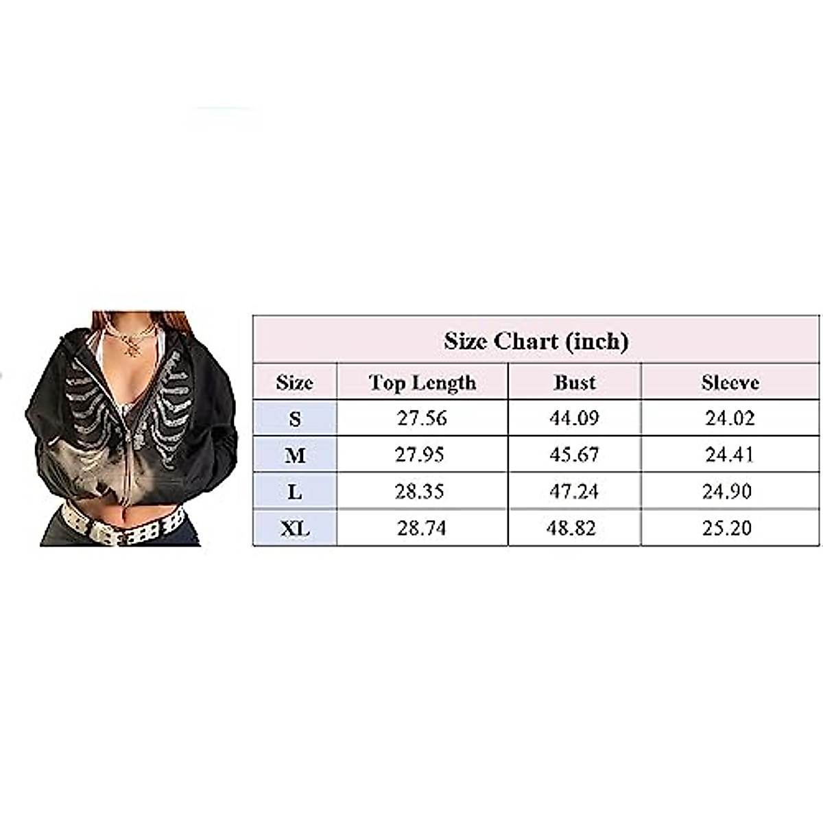 Fabumily Women Zip Up Hoodie Casual Long Sleeve Y2K Vintage Graphic Aesthetic Sweatshirts Top E-Girl 90s Streetwear Jacket(D- Black, Medium)