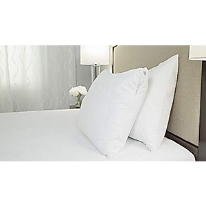 Protect-A-Bed, Premium Cotton Terry Pillow Protector, Zippered, Waterproof, 1-Pack, Queen Size