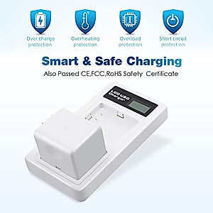 2-Pack Rechargeable Battery for Arlo Pro / Arlo Pro 2 Camera, Battery Charger Station Compatible with Arlo pro / Arlo pro 2 Replacement Batteries VMA400 [7.2V/2440mAh/17.57Wh]