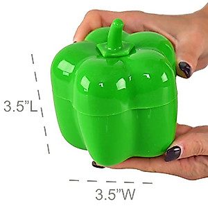 HOME-X Green Bell Pepper Holder, Vegetable Keeper, Food Saver, Useful Kitchen Gadgets