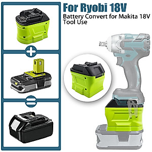 TPDL Adapter Fit for Ryobi Battery Convert for Makita 18V Tool Use, for Ryobi 18-Volt HP High Capacity PBP2005 P194 P193 Lithium-ion Battery to MAK