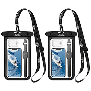 MoKo Large Waterproof Phone Pouch, 9.45 * 6.1 Inch Waterproof Phone Holder Dry Bag for iPhone 13/13 Pro Max/iPhone 12/12 Pro Max/11 Pro Max, X/Xr/Xs Max/SE 3, Black