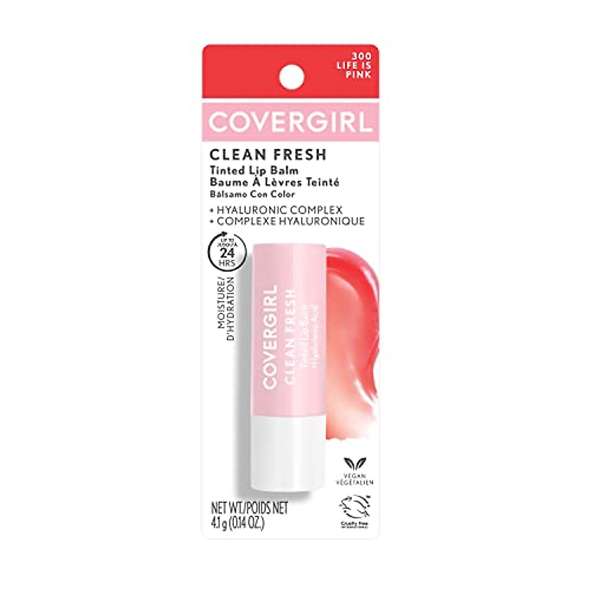 COVERGIRL Clean Fresh Tinted Lip Balm, Life is Pink