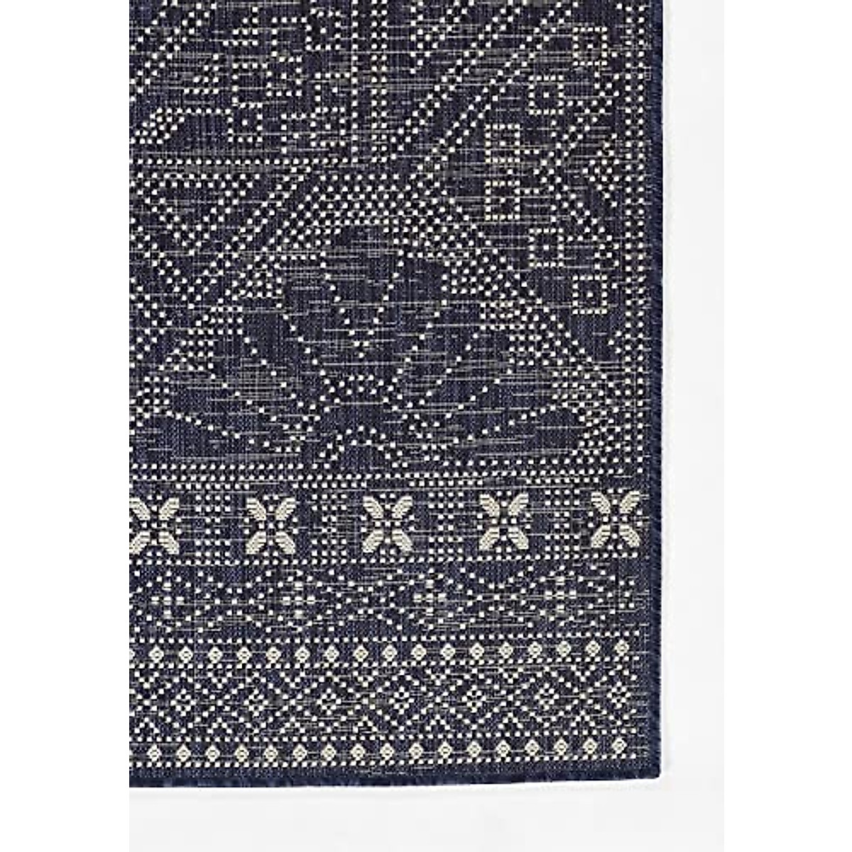 Momeni Riviera Transitional Indoor/Outdoor Area Rug, Navy, 6'6" X 9'