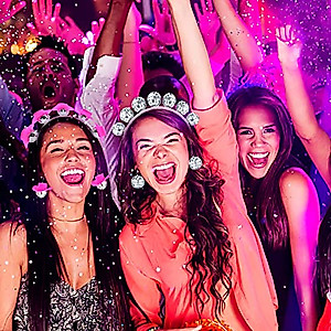 Disco Ball Earrings and Headband for Women - 70's Halloween Earrings for Women Party Costume (Disco Cowgirl Pink)