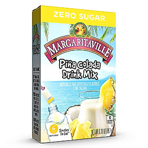 Margaritaville Singles To Go Drink Mix, Non-Alcoholic Powder Sticks (Pina Colada)
