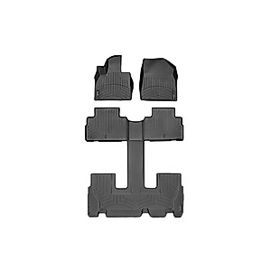 WeatherTech Custom Fit FloorLiners for Hyundai Palisade - Full Set (441578-1-2-3), Black