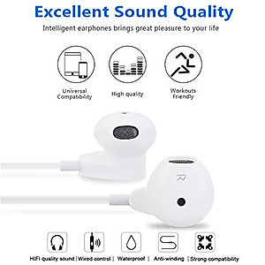 ZDAGO [2Pack] 3.5mm Headphones,Aux Earphones,Headphones with Microphone and Volume Control Compatible with Phone 6,pad,Computer,MP3,MP4