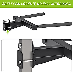 Kipika Y-Shaped Dip Bar for 2" x 2" Power Cage with 5/8" or 1" Hole - Dip Bar Attachments for Home Gym - Heavy Duty Power Rack Attachments - 2" x 2" Squat Rack Accessories for Strength Training