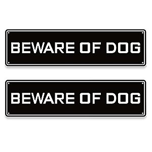 Beware of Dog Sign Aluminum Not Responsible Warning Caution Dog Sign Rust Resistant Weatherproof Sign for Yard Garden Indoor Outdoor Use, 3 x 12 Inch