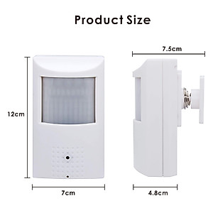 Inwerang 5MP POE IP Security Hidden Spy Camera, 3.7mm Wide Angle Pinhole Lens, Indoor PIR Housing Spy Camera,940nm Invisible IR LEDs, 10m Night Vision(Plug&Play with Multiple Third-Party PoE NVR)