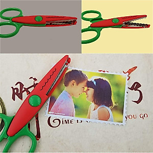 M-jump Scrapbooking Edger Scissors Scrapbooking Supplies Paper Decorative Edge Scissors,Wave edge Scissors for Scrapbook Album/decorative Stamps Edge/scrapbook Cards (set of 12)