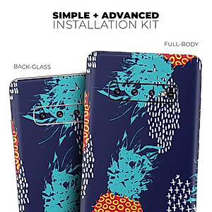 DesignSkinz Retro Summer Pineapple v4 Protective Vinyl Decal Wrap Skin Cover Compatible with The Samsung Galaxy S20 (Screen Trim & Back Glass Skin)