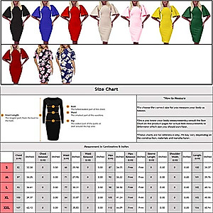 Zshujun 1950's Women's Vintage Stretchy Work Casual Bodycon Sheath Pencil Dress 1189 (Pink, XL)