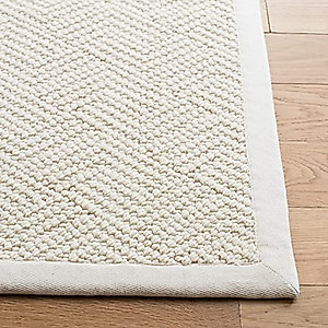 SAFAVIEH Natural Fiber Collection 9' x 12' Ivory NF487A Handmade Premium Wool & Jute Area Rug