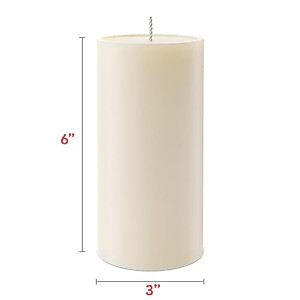 Simply Soson 3x6 Orange Citrus, Peppermint, Lemon Candles Set of 3 | Scented Pillar Scented Candles for Home Scented | Aromatherapy Candles Gifts for Women | Gift for Mom Odor Eliminating Candle