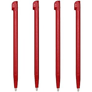 4PCS Plastic Stylus Pen Game Console Screen Touch Pen for Nintendo 2DS Tactil Game Console (Red)