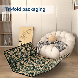 Mapuon Heavy Duty Desk Chair Mat for Carpet & Hardwood Floors, 48" x 36" Exquisite Jacquard Floor Mat Office Chair Mat for Carpeted Floors and Hardwood Floor for Home Office