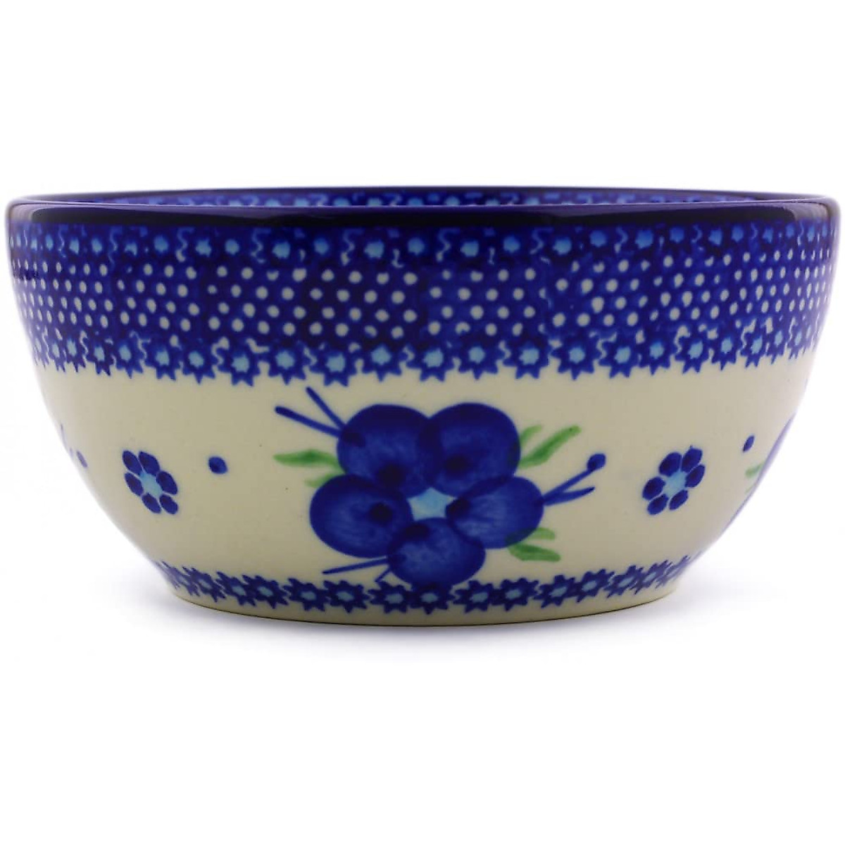 Polish Pottery Bowl 5-inch (Bleu-belle Fleur)