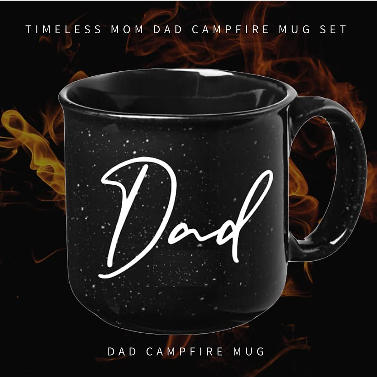 Mom Dad Campfire Mug Set - New Parents Couples Gifts - Pregnancy Announcement - Gift Ideas for Expecting Parents - Top Mom and Dad Gift Set for New Parents - Baby Shower