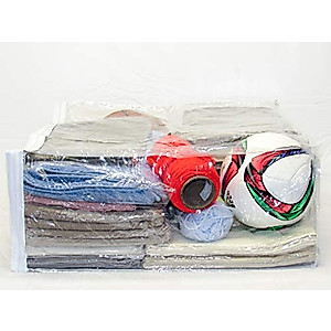 Clear Vinyl Zippered Storage Bags 23 x 23 x 10 Inch 10-Pack