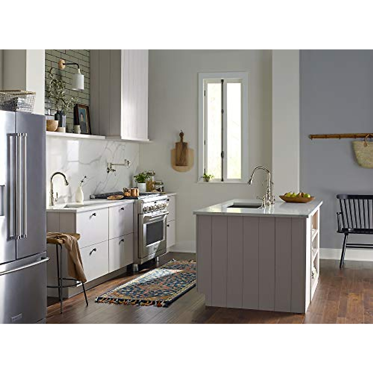 Moen S3945NL Traditional Deck Mounted Kitchen Soap Dispenser with Above the Sink Refillable Bottle, Polished Nickel