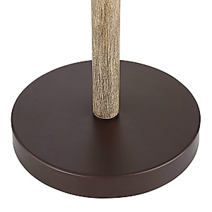 Franklin Iron Works Plymouth Rustic Farmhouse Torchiere Floor Lamp Standing 3-Light Dimmable 72" Tall Bronze Faux Wood Metal Mica Cone Shade Decor for Living Room Reading House Bedroom Home Office