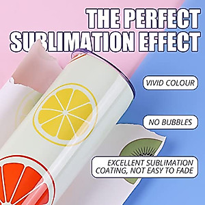 HTVRONT 20 OZ - 4 Pack - Skinny Straight - Sublimation Tumbler Blank with Sublimation Paper, Sublimation Shrink Wrap, Straw and Box