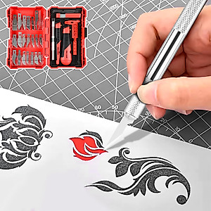 TOOLEAGUE 40Pcs Craft Knife Set,Precision Hobby Knife Set with Premium Storage Case,Art Knife for Pumpkin Carving, Modeling, Exactly Knife, Pumpkin Carving Tools