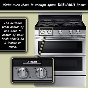 6 Pack Clear Stove Knob Safety Covers - Protect Little Kids with A Child Proof Lock for Oven/Stove Top/Gas Range - Baby/Toddler Kitchen Safety Guard - Check Dimensions