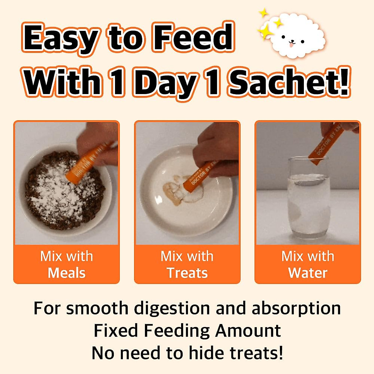 Doctor By Enzyme for Dogs Digestive Enzyme Supplements for Dogs with Protease, Amylase, Lipase - Promotes Digestion and Improves Nutrient Absorption - 30 Individually Packaged (1 Pack)