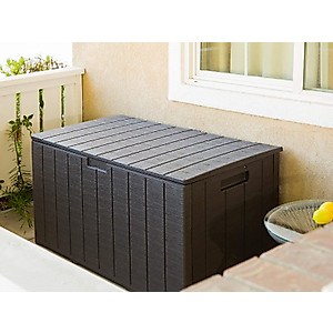 Barton Deck Box 130 Gallon Outdoor Patio Storage Bench Shed Cabinet Container Furniture Pools Yard Tools Porch Backyard