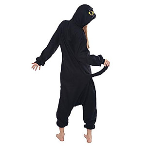 Spooky Black Cat Kigurumi (Adult Mid Night Cat)