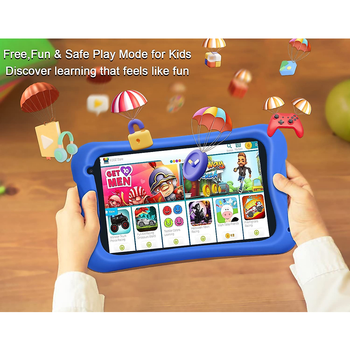 NOBKLEN Kids Tablet 7 Inch Tablet - 2GB RAM and 32GB Storage, 3000mAh Battery, Dual Cameras, and Parental Controls