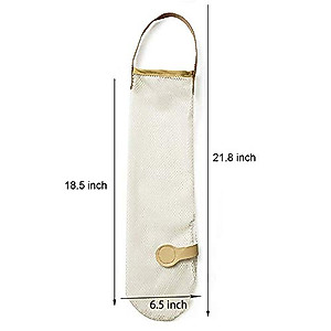 5 PCS Hanging BagHollow Reusable Storage Mesh Bag Vegetable Bag for Fruit,Garlics,Potatoes,Onions Breathable Mesh Bag