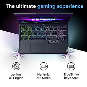 Lenovo Legion 5 Gaming Laptop, 15.6" FHD Display, AMD Ryzen 7 5800H, 16GB RAM, 512GB Storage, NVIDIA GeForce RTX 3050Ti, Windows 10H, Phantom Blue
